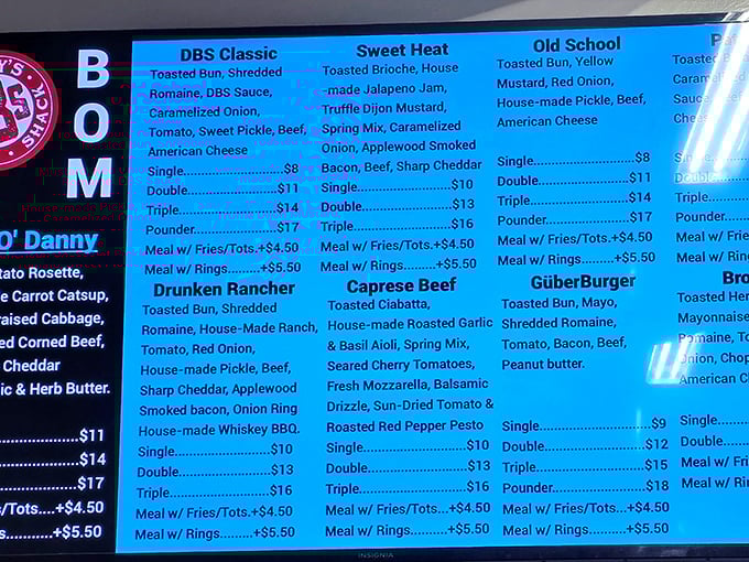 The menu board – a roadmap to happiness where decisions are deliciously difficult and every option sounds like the right one.