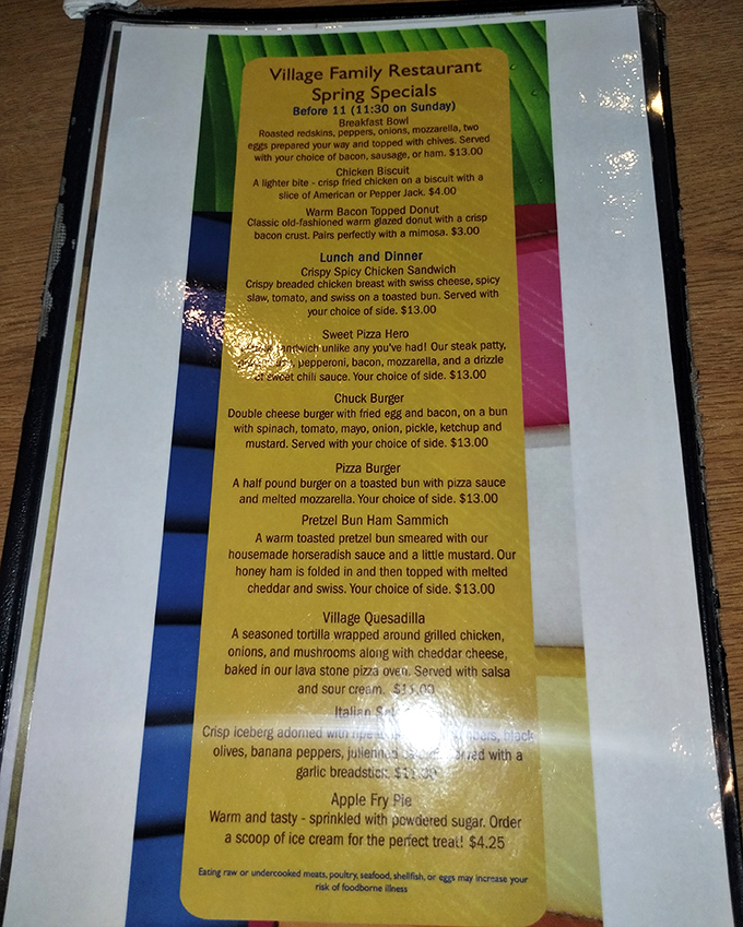 This menu reads like a love letter to Midwest comfort food – each item promising the kind of satisfaction that chain restaurants can only dream about.
