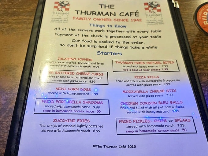The menu reads like a love letter to comfort food. No molecular gastronomy here, just the promise of honest-to-goodness American classics that'll make your cardiologist wince.