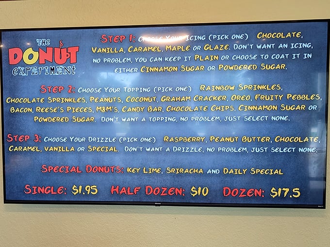 The menu board reads like a choose-your-own-adventure novel where every ending is deliciously satisfying. Decision paralysis has never been so sweet.