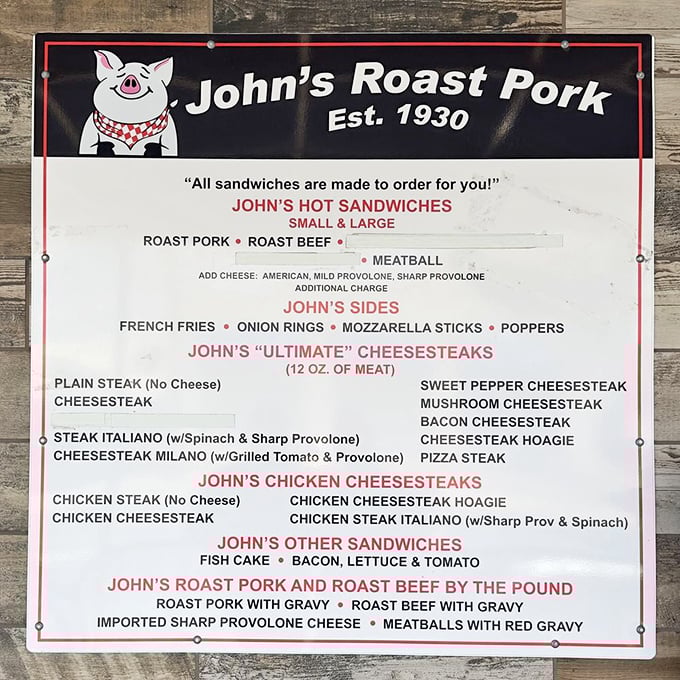 The menu board tells you everything you need to know—no fancy descriptions needed when the food speaks this loudly for itself.