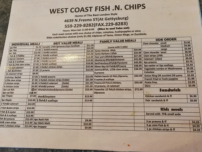 A menu board packed with oceanic possibilities – the kind that makes decision-making both delightful torture and a thrilling adventure.