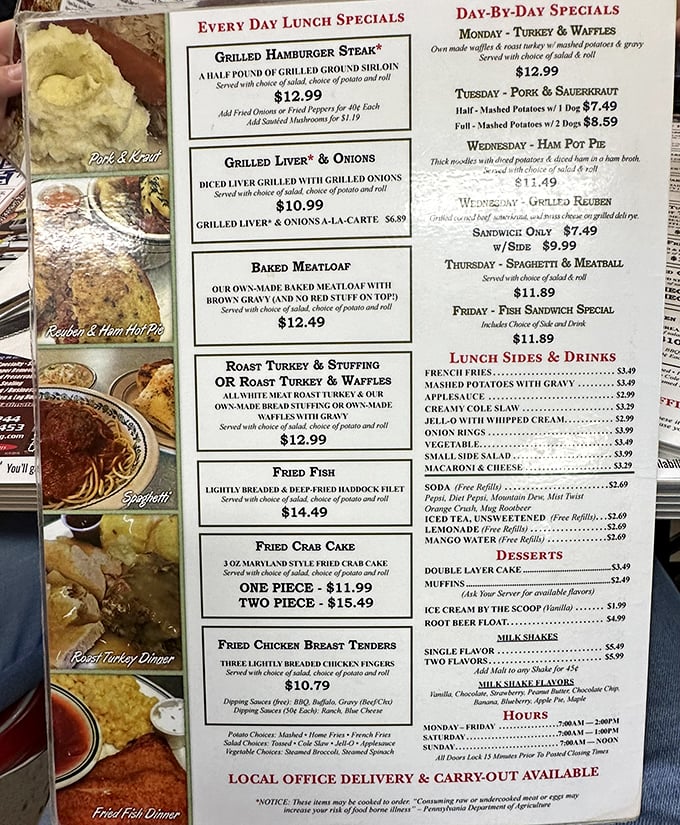 The menu reads like a love letter to classic American dining—where daily specials aren't trendy inventions but time-tested crowd pleasers.