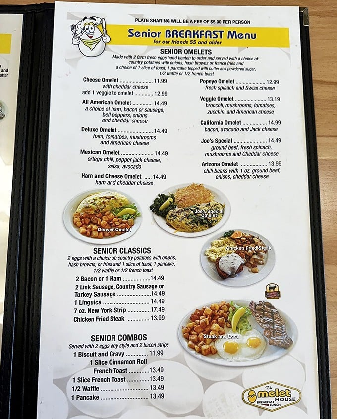 A menu that doesn't need fancy fonts or pretentious descriptions—just honest breakfast offerings that have stood the test of time and countless hungry mornings. 