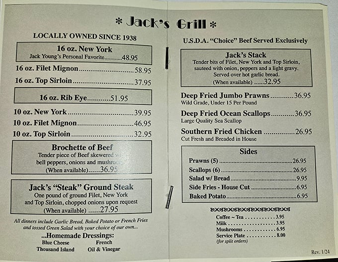 This straightforward menu proves sometimes the best things in life need no fancy explanations or frills.