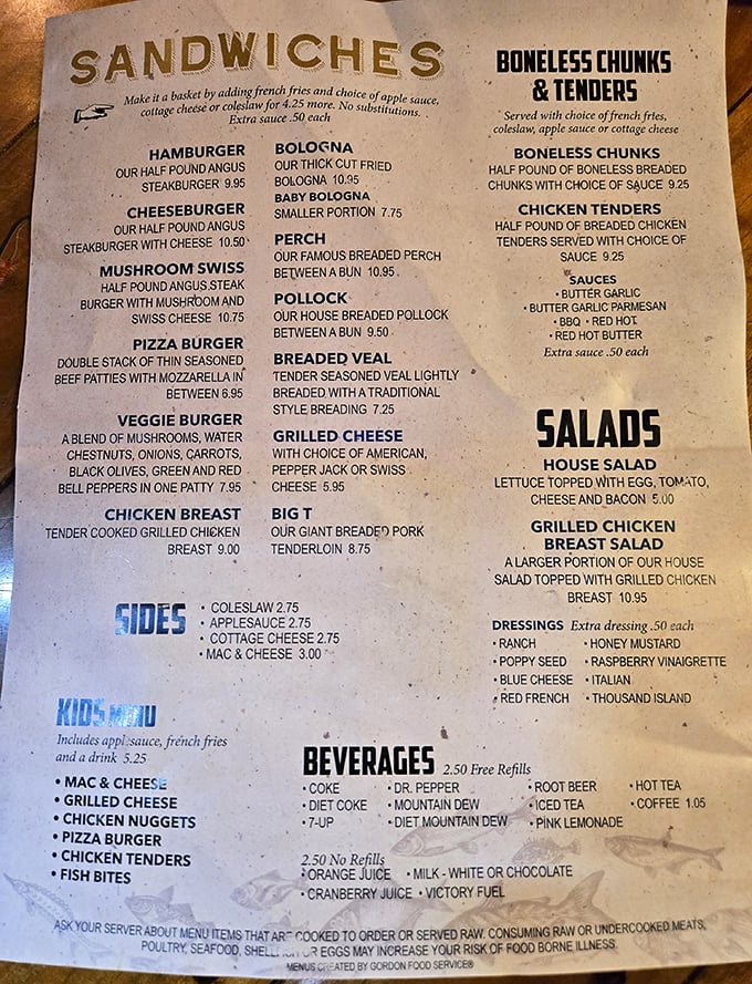 The menu reads like a love letter to Midwestern comfort food. No pretension, just honest offerings that make decision-making deliciously difficult.