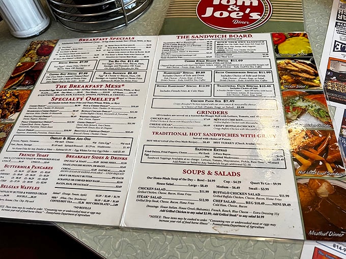 This isn't just a menu – it's a roadmap to comfort food heaven at prices that won't break the bank.