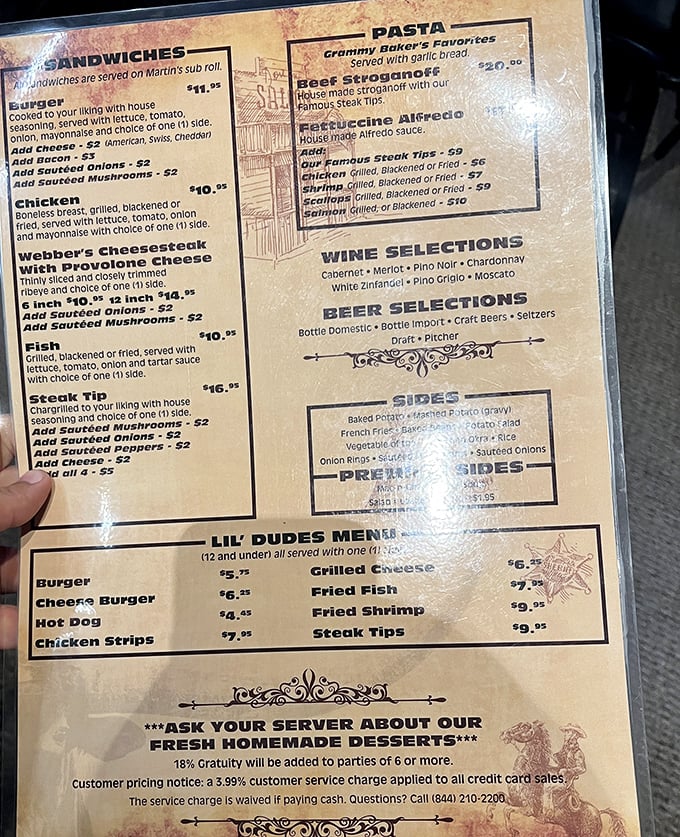 A menu that reads like a love letter to both land and sea – ambitious? Yes. Successful? Absolutely.