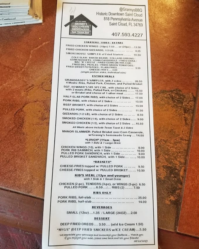 This menu isn't just a list—it's a roadmap to happiness. The "Manor Slammer" sounds like it should require a permission slip.