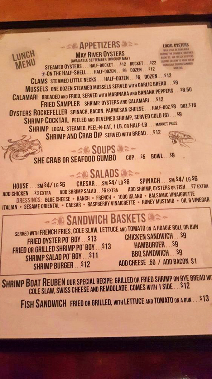 The kind of menu that makes decision-making harder than choosing between Matlock reruns and early bird specials.
