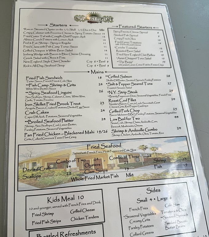 The menu reads like a love letter to Florida's coastal bounty – no pretension, just seafood prepared with respect and skill.