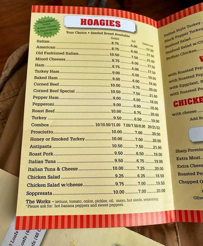 The menu board reads like poetry to sandwich lovers—simple, straightforward options that have withstood the test of time and food trends.