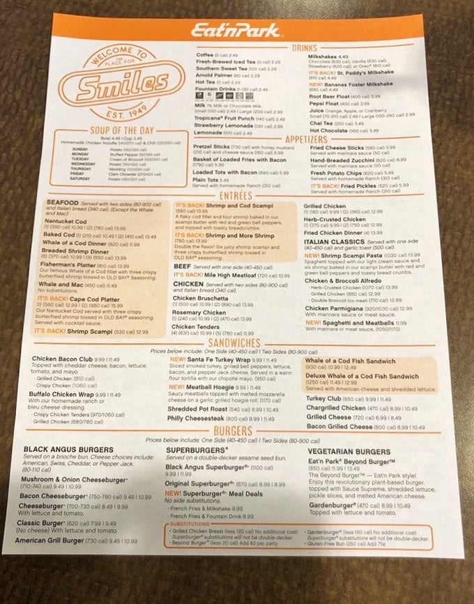 The menu reads like a love letter to American classics, with Thursday's potato soup holding court among a royal family of comfort foods.