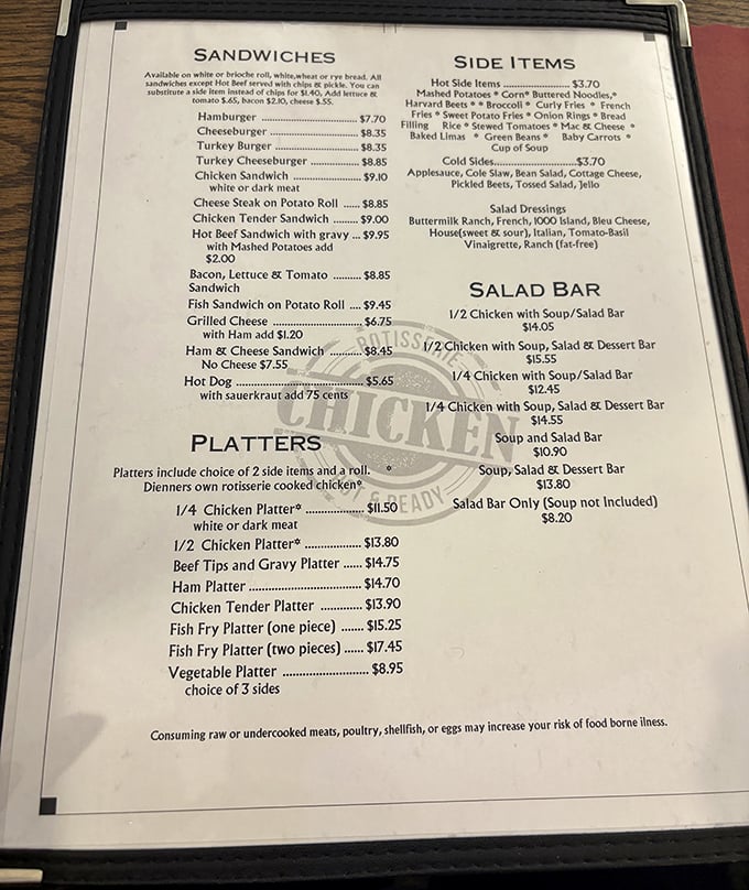 Menu prices that won't require a second mortgage – now that's what I call Pennsylvania Dutch hospitality.