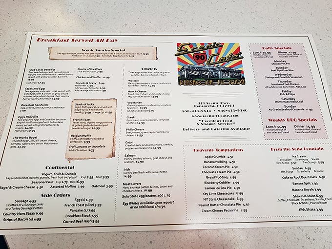 A menu that doesn't need fancy fonts or pretentious descriptions – just honest food that makes you want to order everything.