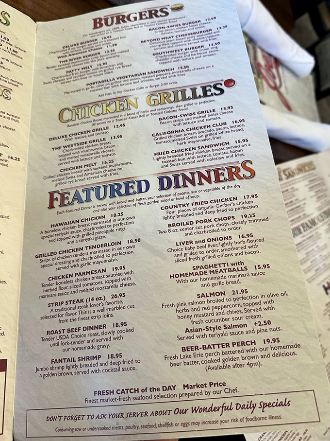 This isn't just a menu—it's a roadmap to culinary bliss, with everything from burgers to homemade meatballs waiting to be discovered.