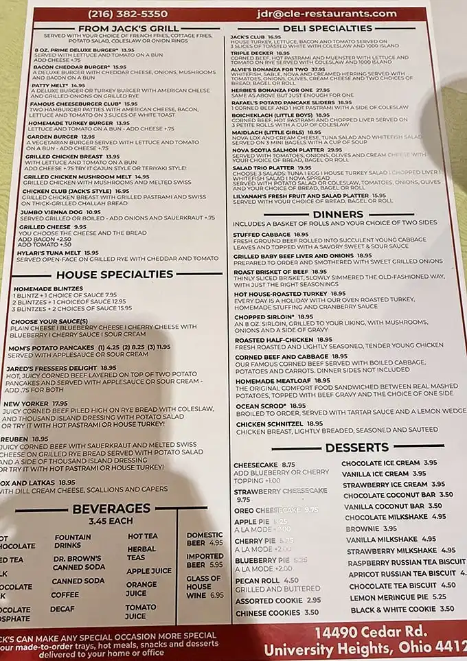 The menu reads like a love letter to Jewish deli traditions, with each item promising the kind of satisfaction that chain restaurants can only dream about.