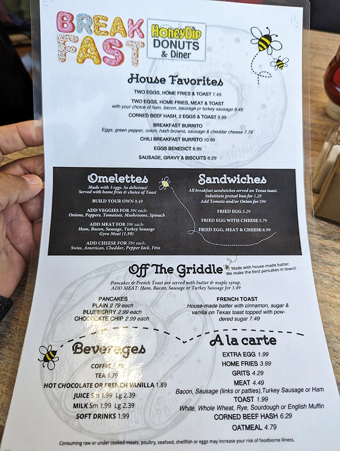 This menu isn't trying to impress you with fancy terminology—it's promising honest food that'll make your stomach thank you profusely.