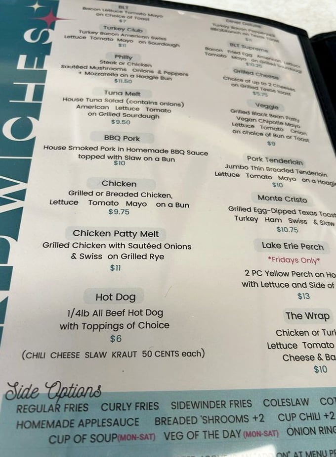 A menu that doesn't need fancy fonts or pretentious descriptions—just honest diner fare that's kept locals coming back for generations.