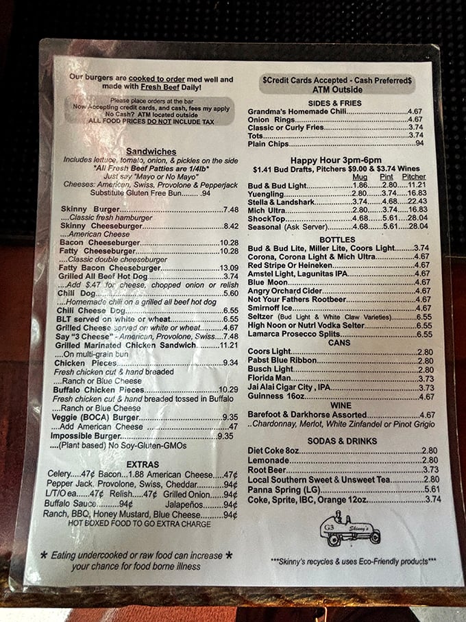 A menu that doesn't need fancy fonts or flowery descriptions—just honest food that speaks for itself.