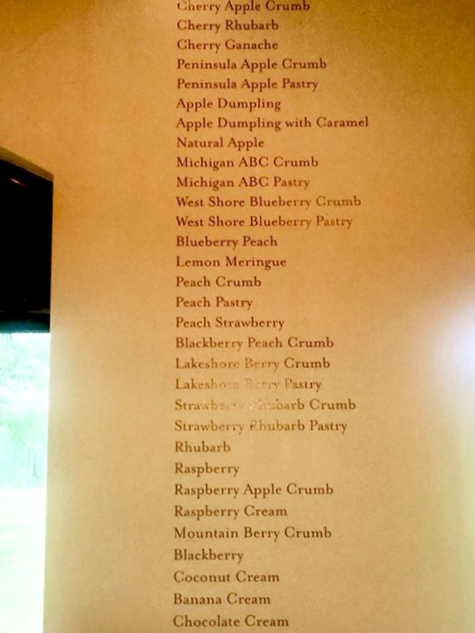 This menu isn't just a list—it's a poem of possibilities. Cherry Ganache? Those two words together should require a permission slip.
