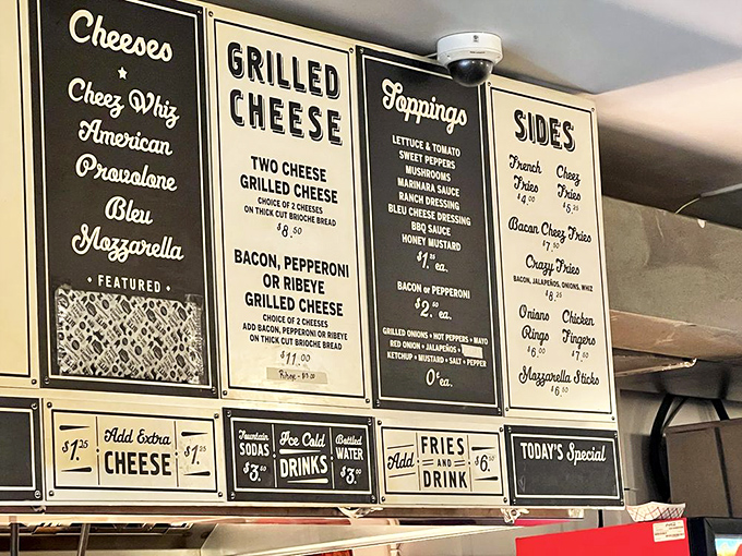 The menu board—a masterpiece of minimalism. No fancy descriptions needed when you've perfected the basics.
