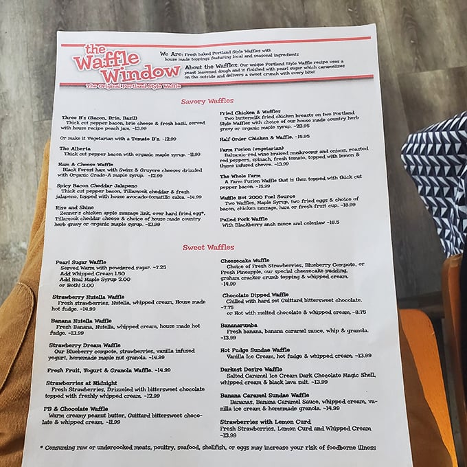 The menu reads like a love letter to breakfast possibilities. Each option more tempting than the last, making decisions deliciously difficult.