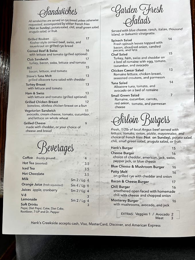 A menu that doesn't need fancy fonts or pretentious descriptions—just honest food that speaks for itself. Decision paralysis guaranteed.