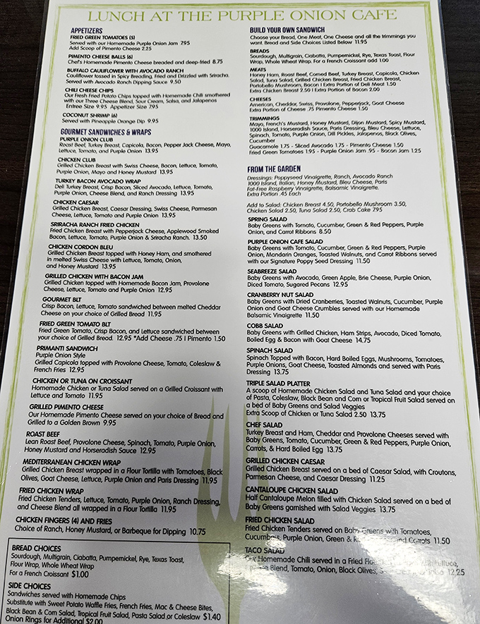 This menu isn't just a list—it's a roadmap to happiness. The hardest part isn't choosing what to eat, but what to save for next time.