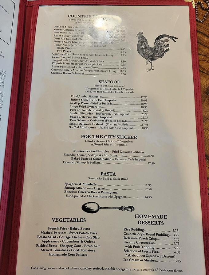 This menu isn't just a list of food—it's a roadmap to happiness. The seafood section alone could make Neptune jealous.