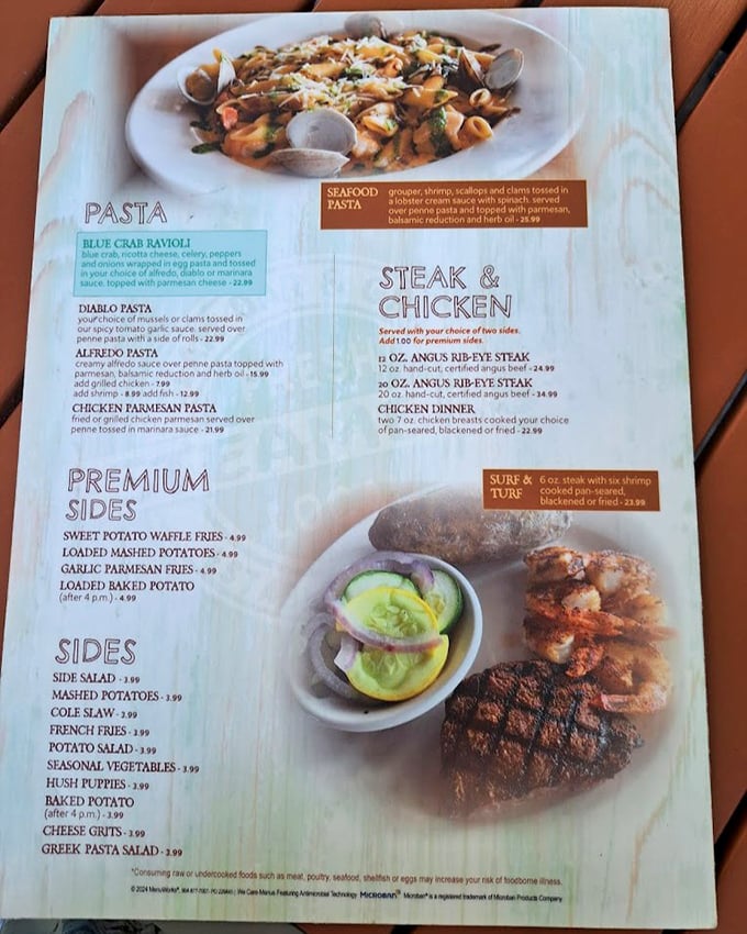 A menu that reads like a love letter to the sea – where every dish promises a direct line to the Gulf's bounty.