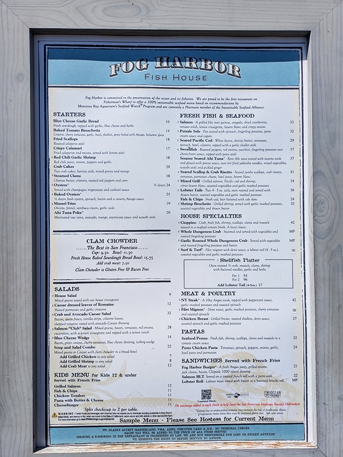 A menu that reads like a love letter to the Pacific, where sustainable seafood isn't just trendy marketing—it's the foundation of every dish.