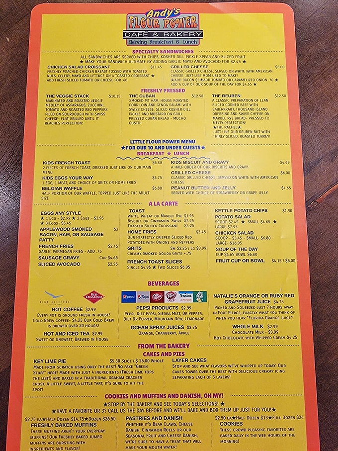 The menu reads like a love letter to breakfast classics, each description promising a plate that's worth getting out of bed for.