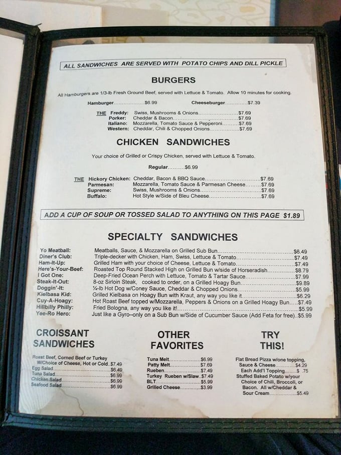 The menu at Fred's doesn't need fancy fonts or pretentious descriptions. Just honest food that makes your stomach smile in anticipation.