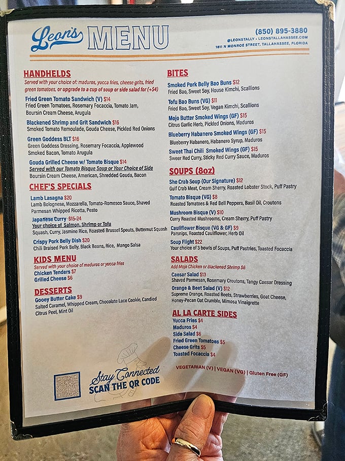 The menu reads like a love letter to Southern cuisine with global influences – decisions have never been so delicious.