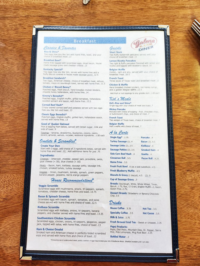 A menu that reads like a love letter to breakfast classics. Decision paralysis has never been so delicious.