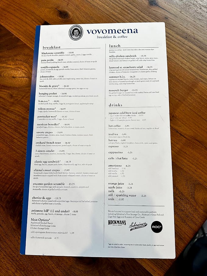 The menu reads like a love letter to breakfast enthusiasts—each description a tantalizing promise that makes choosing just one item the day's hardest task.