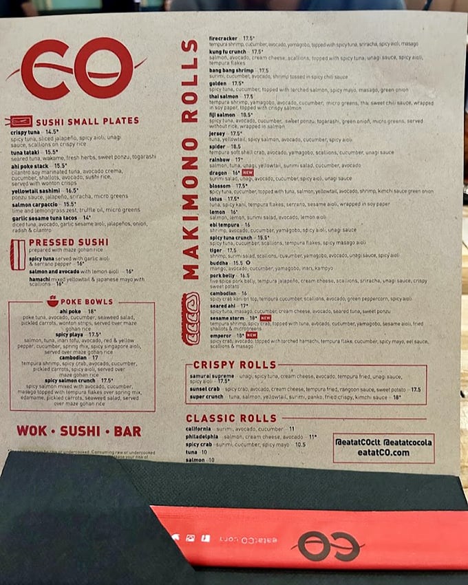 CO's menu reads like a greatest hits album of Southeast Asian cuisine, with each dish promising its own mouthwatering melody.