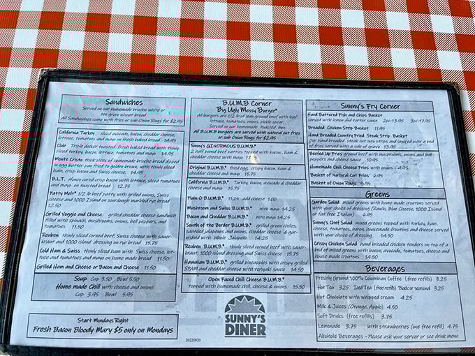 A menu that doesn't need Instagram filters – honest food with straightforward descriptions that promise satisfaction without pretension.