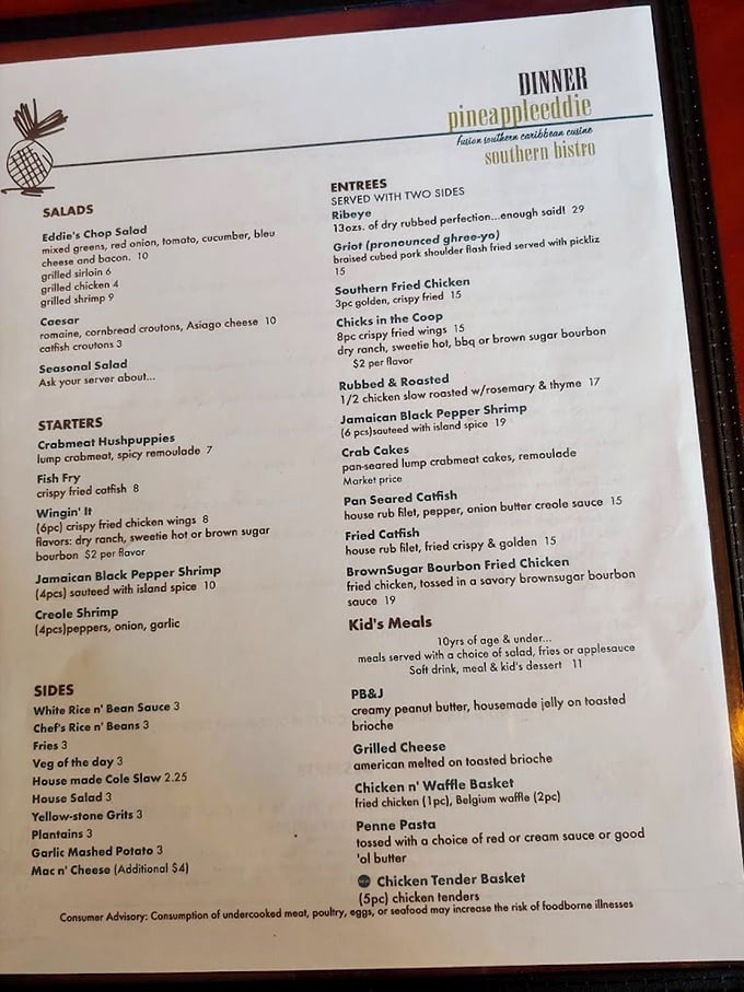 The menu reads like a love letter to Southern cuisine – each description promising flavors worth crossing state lines to experience.