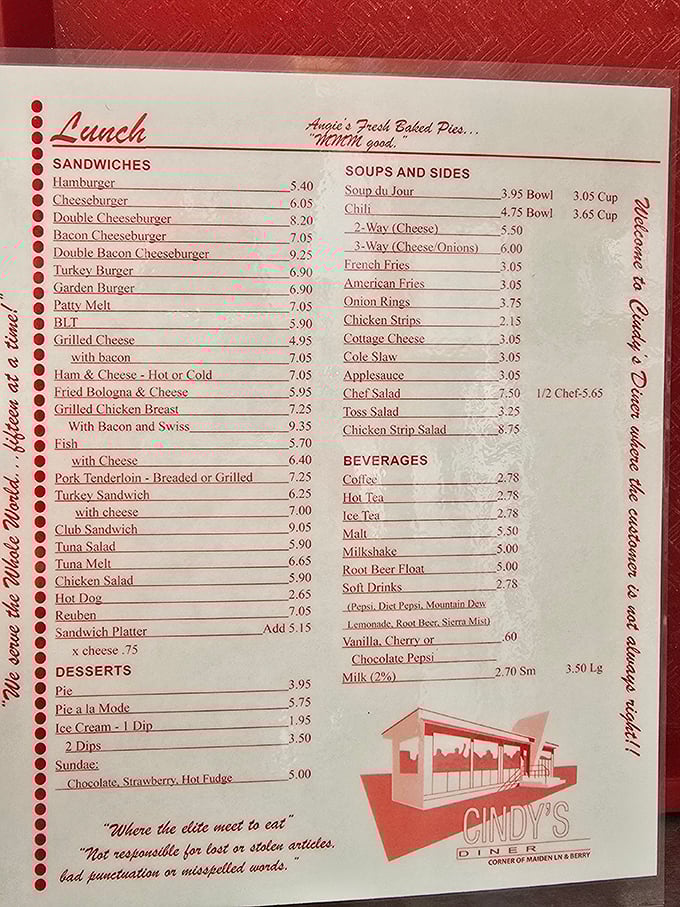 A menu that doesn't need fancy fonts or pretentious descriptions—just honest food that speaks for itself. The hardest part? Choosing just one thing.