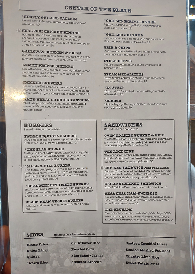The menu reads like a love letter to comfort food enthusiasts – each description promising a delicious journey worth every calorie.