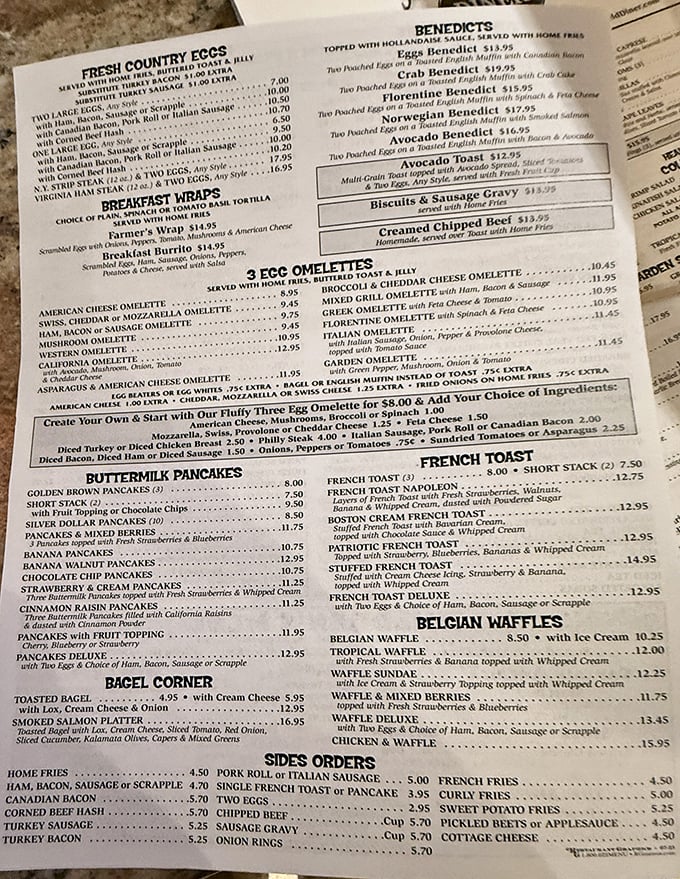 This menu reads like a love letter to every breakfast dream you've ever had.