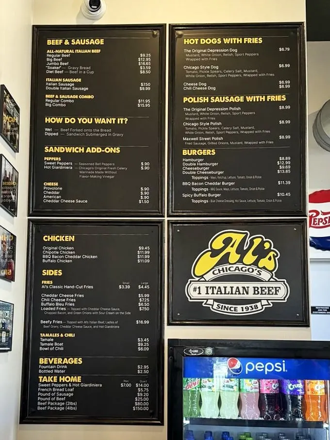 This menu isn't just a list of options – it's a roadmap to Chicago culinary nirvana. Choose your own adventure, but remember: "dipped" is a commitment.