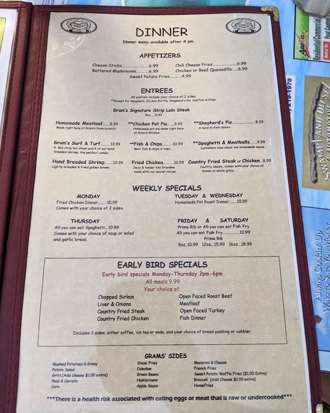 A menu that reads like a love letter to comfort food classics. No molecular gastronomy here, just dishes that hug your soul.
