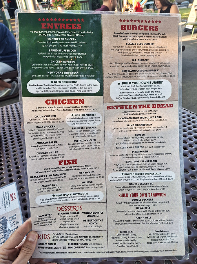 A menu that reads like a love letter to American comfort food classics. Decision paralysis has never been so delicious.