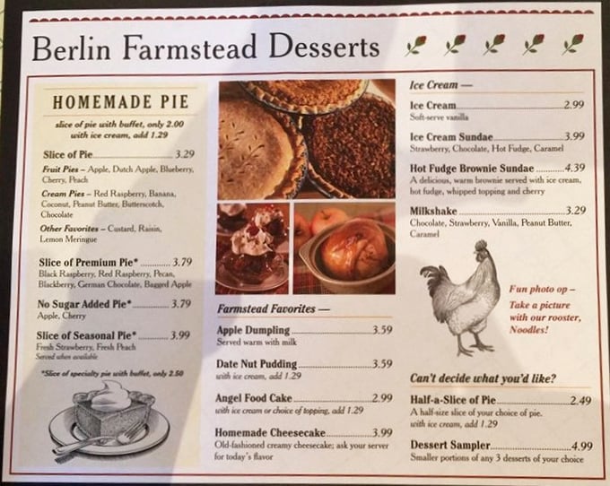 The dessert menu reads like poetry to anyone with a sweet tooth. That pie list isn't just a menu—it's a bucket list.