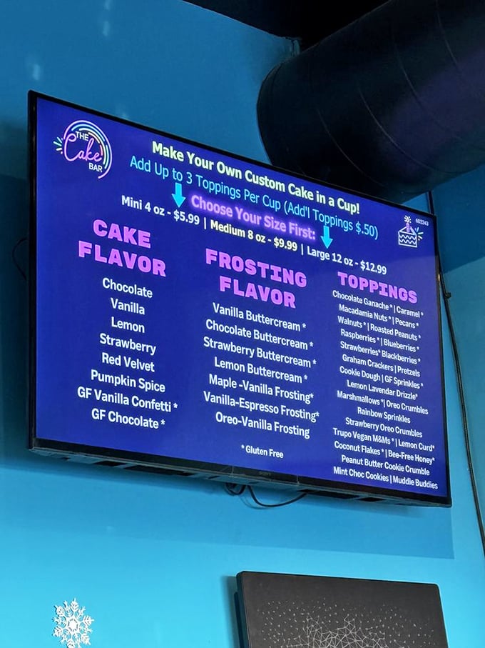 The digital menu board: where life decisions get real. Choosing between these flavor combinations is like picking a favorite child—theoretically possible but emotionally complex.