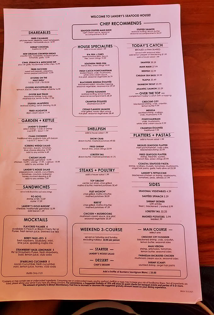 The menu reads like a love letter to seafood enthusiasts. So many options, so little stomach space—the ultimate foodie's dilemma!
