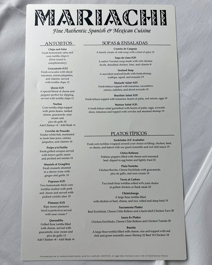 This menu reads like a love letter to traditional Spanish and Mexican cuisine, with seafood taking a starring role in coastal Delaware fashion.